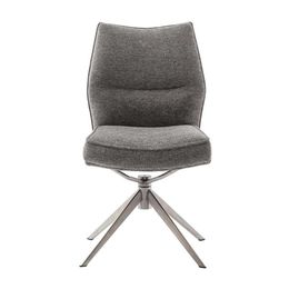 Pharao24.de Esszimmerstuhl Stuhl Esszimmer aus Chenillegewebe mit Gestell aus Metall (2er Set)