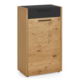 Pharao24.de Schuhkommode Schuhschrank in Eiche Bianco und Balkeneiche