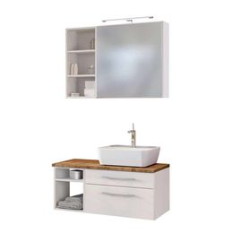 Pharao24.de M&ouml;belset f&uuml;r Badezimmer Spiegelschrank (dreiteilig)