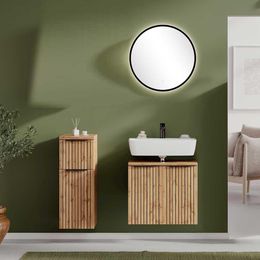 Pharao24.de Bad Set modern in Wildeichefarben Made in Germany (dreiteilig)