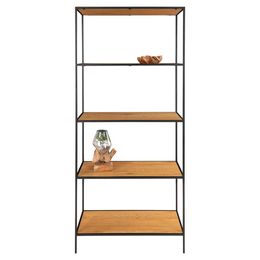 Pharao24.de Esszimmerregal in Eichefarben und Schwarz modernem Design