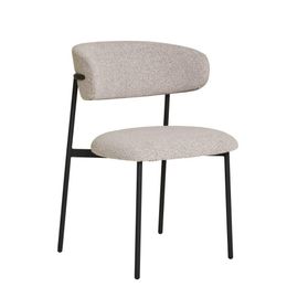 Pharao24.de Esszimmerstuhl K&uuml;chenstuhl in Beige mit gepolsterter R&uuml;ckenlehne (2er Set)