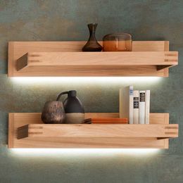 Pharao24.de Wandboards in Balkeneiche Bianco furniert 90 cm breit (2er Set)
