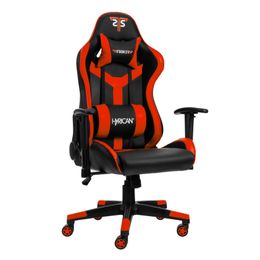 Hyrican Gaming-Stuhl "Striker Copilot" schwarz/rot, Kunstleder, ergonomischer Gamingstuhl", rot (rot, schwarz, rot, schwarz), Kunststoffgewebe, St&uuml;hle, B&uuml;rostuhl, Schreibtischstuhl, geeignet f&uuml;r Jugendliche und Erwachsene, Gaming-Stuhl