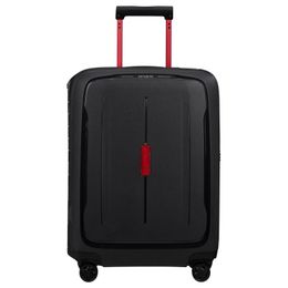 Hartschalen-Trolley Samsonite "ESSENS, verschiedene Gr&ouml;&szlig;en und Farben", Gr. B/H/T: 40cm x 55cm x 20cm 39 l, schwarz (charcoal, rot), Polypropylen, Strukturmuster, Koffer, mit robustem Polypropylen-Geh&auml;use, mit mehreren F&auml;chern