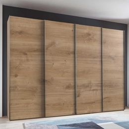 Pharao24.de Kleiderschrank mit Schiebet&uuml;ren in Plankeneiche NB Made in Germany