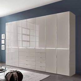 Pharao24.de Kleiderschrank Schlafzimmerschrank mit zehn Schubladen in Grau
