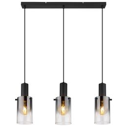 Globo LIGHTING H&auml;ngeleuchte "FLORENTINA", schwarz matt, H: 150cm, 1 Stk., Leuchten, H&auml;ngelampe Esszimmer-Leuchte Esstischleuchte Wohnzimmer, H&auml;ngeleuchte