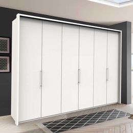 Pharao24.de Moderner Kleiderschrank in Wei&szlig; 3 t&uuml;rig