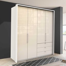 Pharao24.de Kleiderschrank in Cremefarben modernem Design