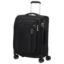 Weichgep&auml;ck-Trolley Samsonite "RESPARK, verschiedene Gr&ouml;&szlig;en und Farben", Gr. B/H/T: 40cm x 55cm x 20cm 43 l, schwarz (ozone schwarz), Polyester, Koffer, mit mehreren Tragegriffen, Innenmaterial aus Polyester