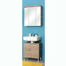 Pharao24.de Badm&ouml;bel Set Badezimmerset in modernem Design 65 cm breit (zweiteilig)