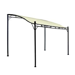 Pharao24.de Pavillon zum Anbauen Creme Wei&szlig;