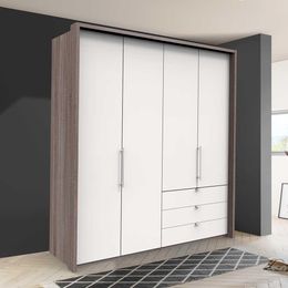 Pharao24.de Jugendkleiderschrank mit Faltt&uuml;ren und Schubladen Soft Close Funktion