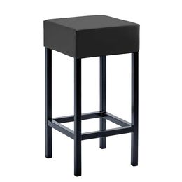 Pharao24.de Design K&uuml;chenhocker in Anthrazit & Schwarz 64 cm Sitzh&ouml;he