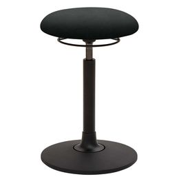 Pharao24.de Ergonomischer Hocker in Schwarz Kunstleder & Kunststoff
