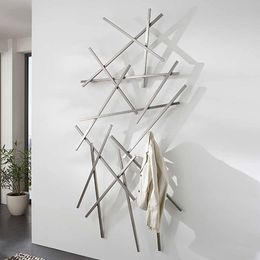 Pharao24.de Edelstahl Garderobe im Industrie Style die Wandmontage