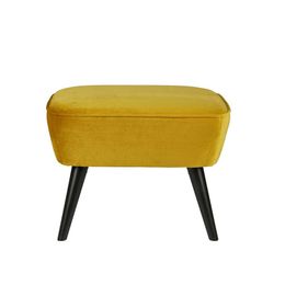 Pharao24.de Retro Hocker in Gelb Stoff