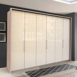 Pharao24.de XXL Schlafzimmerkleiderschrank mit Faltt&uuml;ren glasbeschichtet