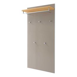 Pharao24.de H&auml;ngegarderobe in Taupe Glas beschichtet modern