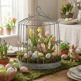Blumenst&auml;nder AMBIENTE HAUS "Blumenst&auml;nder zum h&auml;ngen", grau (antikgrau, rost), B:25cm H:33cm T:11cm, Blech, Pflanzgef&auml;&szlig;e