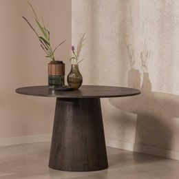 Pharao24.de Esstisch Tisch Esszimmer in runder Form mit Holzwerkstoff Oberfl&auml;che
