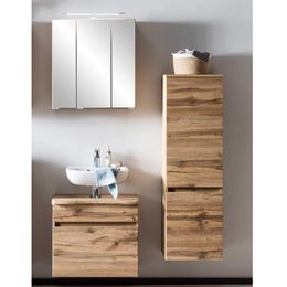 Pharao24.de M&ouml;bel Set Badezimmer in Wildeichefarben Made in Germany (dreiteilig)