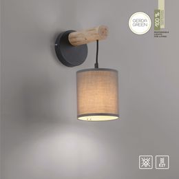JUST LIGHT Wandleuchte "GREEN TRIB", grau (taupe), 1, H: 29,5cm, 1 Stk., Leuchten, Wandleuchte