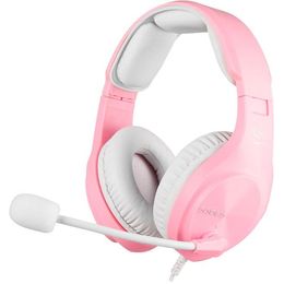 SADES Gaming-Headset "A2", pink (pink, wei&szlig;), H:22cm T:20cm, Kopfh&ouml;rer