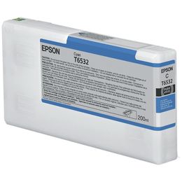 Original Epson Tintenpatrone C13T653200 / T6532 Cyan
