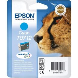 Original Epson Tintenpatrone C13T07124011 / T0712 Cyan