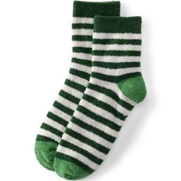 LANDS' END Flauschige Weihnachtssocken, Damen,  Gr&uuml;n, by Lands' End
