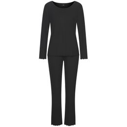 Vivance Dreams by Lascana Damen Pyjama, schwarz, Gr&ouml;&szlig;e 32/34
