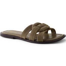 LANDS' END Leder-Sandalen, Damen,  Beige, Leder, by Lands' End