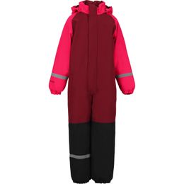 Schneeoverall ZIGZAG "Clarkson", M&auml;dchen, Gr. 92, EURO-Gr&ouml;&szlig;en, rot (rot, pink), 100% Polyester, Overalls, in besonders wetterfester Qualit&auml;t