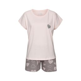 Vivance Dreams by Lascana Damen Shorty, rosa/grau, Gr&ouml;&szlig;e 40/42