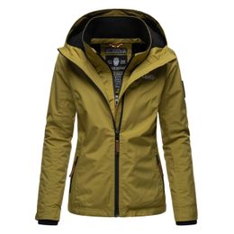 Marikoo Damen &Uuml;bergangsjacke Erdbeere mit Doppelkragen & Fleece-Innenfutter