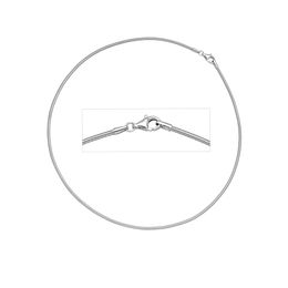 Halsreif Jobo "Kette rhodiniert", silber (silber 925), Halsketten, Damen, Silber 925 (Sterlingsilber), L: 42, 925 Silber 42 cm 2 mm