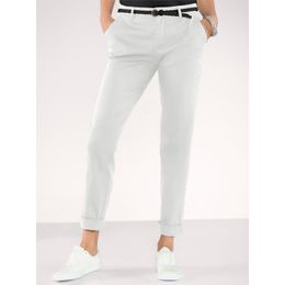 WITT Damen Boyfriend-Hose mit G&uuml;rtelschlaufen, wei&szlig;, Gr&ouml;&szlig;e 255