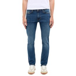 Slim-fit-Jeans Mustang "Vegas", Herren, Gr. 36, L&auml;nge 32, medium schwarz, Denim/Jeans, Obermaterial: 92% Baumwolle, 6% Polyester, 2% Elasthan, unifarben, slim fit lang, Jeans Slim-fit-Jeans, im Five-Pocket Style