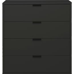 M&auml;usbacher Kommode M&Auml;USBACHER "Bonnie", grau (anthrazit matt lack), B:81cm H:87cm T:45cm, Holzwerkstoff, Sideboards, Kommode, Kommode mit 4 Schubladen