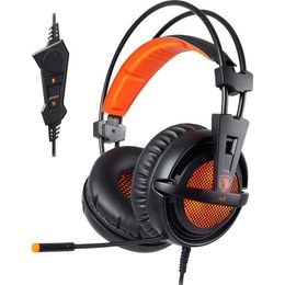 SADES Gaming-Headset "A6", orange, Kopfh&ouml;rer