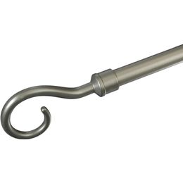 Gardinenstangen-Endst&uuml;ck Liedeco "Apoll" Gr. 1, silber (silberfarben, matt), H:6,9cm L:13,1cm &Oslash;:2cm, Gardinenstangenendst&uuml;cke, Gardinenstangen-Endst&uuml;ck, f&uuml;r Gardinenstangen &Oslash; 20 mm