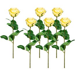 Kunstblume Creativ green, gelb, H:69cm, Kunststoff, Polyester, Kunstpflanzen