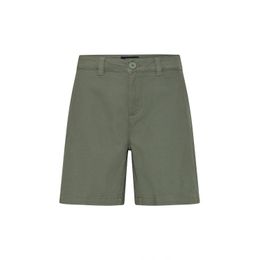 Chinoshorts oxmo "Chinoshorts OXKvita", Damen, Gr. 40, N-Gr, gr&uuml;n (dusty olive), Obermaterial: 99% Baumwolle CO. 1% Elasthan EL., Hosen Chinoshorts