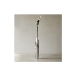 KADIMA DESIGN Elegante Aluminium Blumenvase - 100 cm, Silber, Zeitloses Design, Handgefertigt, KADIMA DESIGN