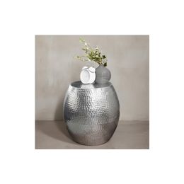 KADIMA DESIGN Beistelltisch ENNS: Orientalisch, Hammerschlag-Struktur, Aluminium, 42x42x42 cm