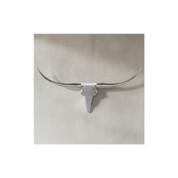 KADIMA DESIGN Bull Geweih L Wanddekoration, stilvoll aus Aluminium, 125 cm, handgefertigt, modernes Design, f&uuml;r ein elegantes Zuhause