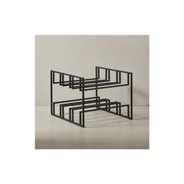 KADIMA DESIGN Schwarzer Eisen Weinhalter f&uuml;r 6 Flaschen, modernes Design, langlebig