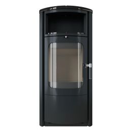 Kaminofen Hark "Opera M, Exklusiv, Metallseiten, Top & Teefach Kacheln meteor-schwarz", schwarz (graphit, schwarz), Kamin&ouml;fen, Aufstellort in deinem Zuhause, Dauerbrand gepr&uuml;ft, Automatik, Topseller